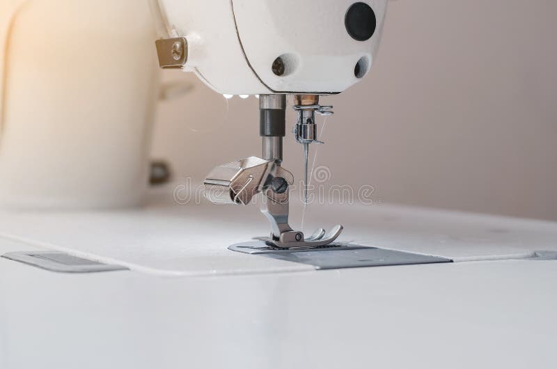 The Working Part of the Sewing Machine. Tailoring Stock Photo - Image ...