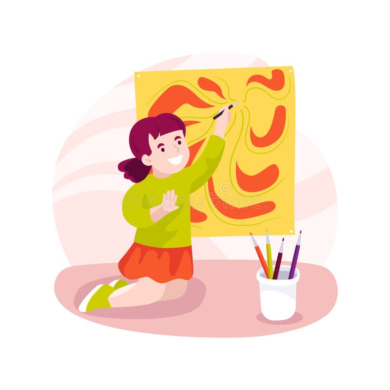 Working on Patterns Isolated Cartoon Vector Illustration. Stock Vector ...