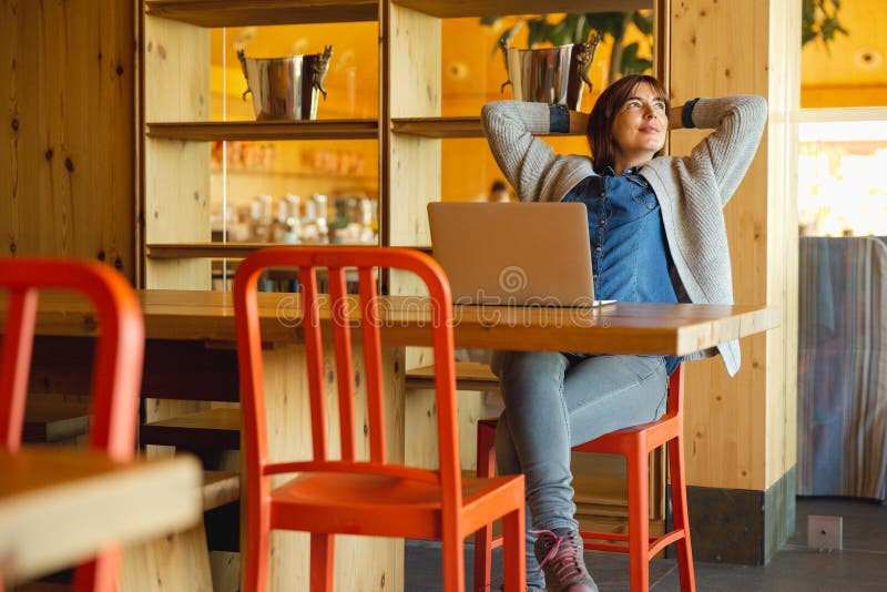 Working pause stock image. Image of businesswoman, decor - 154347903
