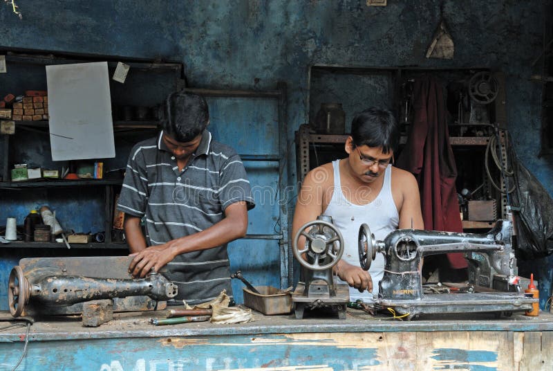 Working People in India editorial stock photo. Image of sewing - 16704533