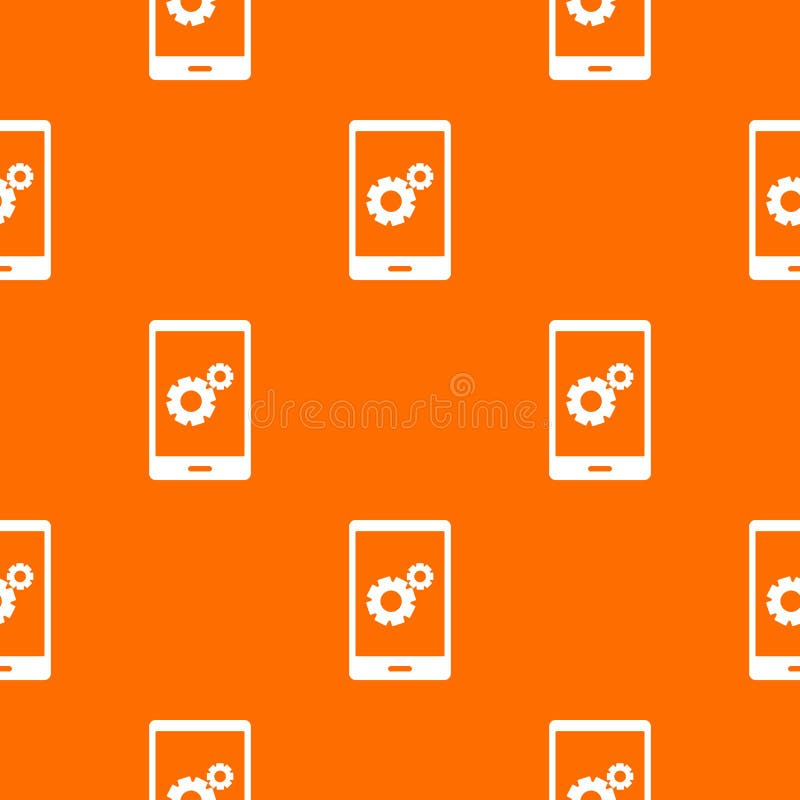 Working Phone Pattern Seamless Stock Vector - Illustration of gears ...
