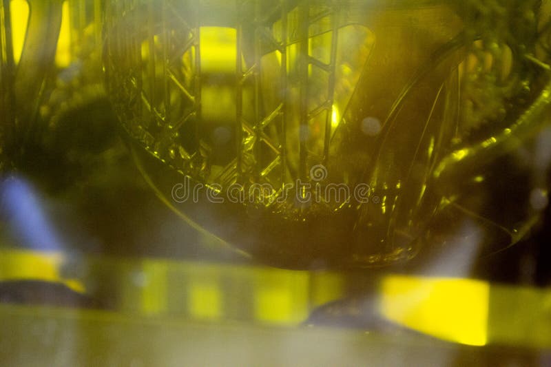 Working of Photopolymer Sla 3D Printer. Platform with Building Object ...