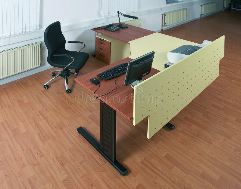 Working place stock photo. Image of desk, royal, chrome - 517008