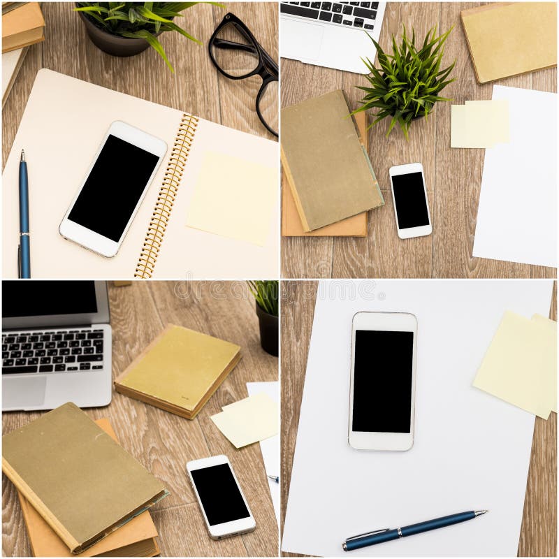 Working place collage stock image. Image of lifestyle - 62449873