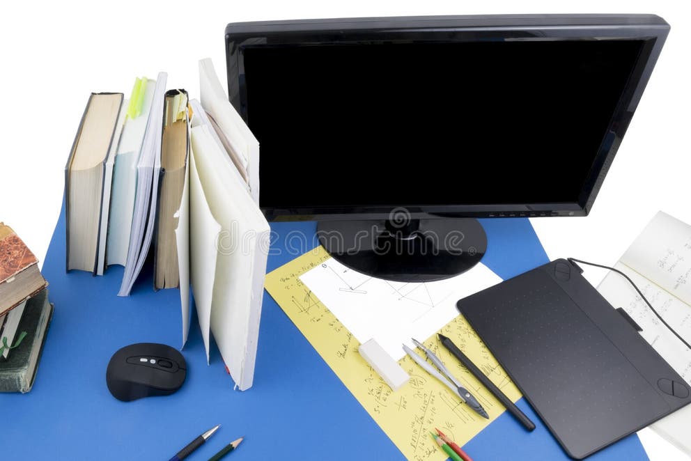 Working Place of Engineer and Instrumentation Developer Stock Photo ...