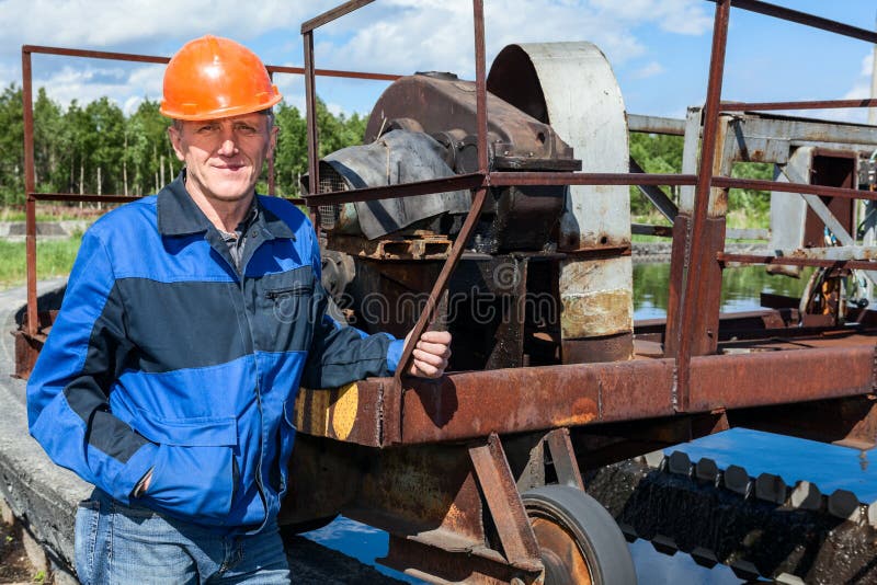 Working Place of Senior Engineer on Sewage Treatment Plant Stock Image ...