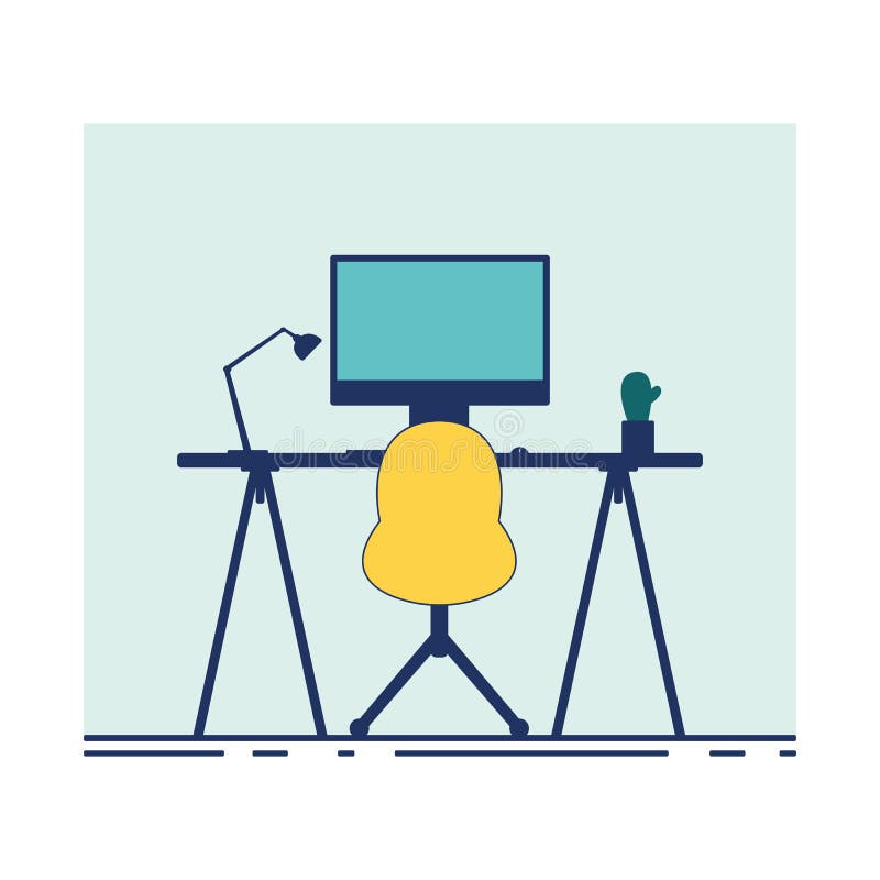 Working Place - Stock Vector Illustration Stock Illustration ...