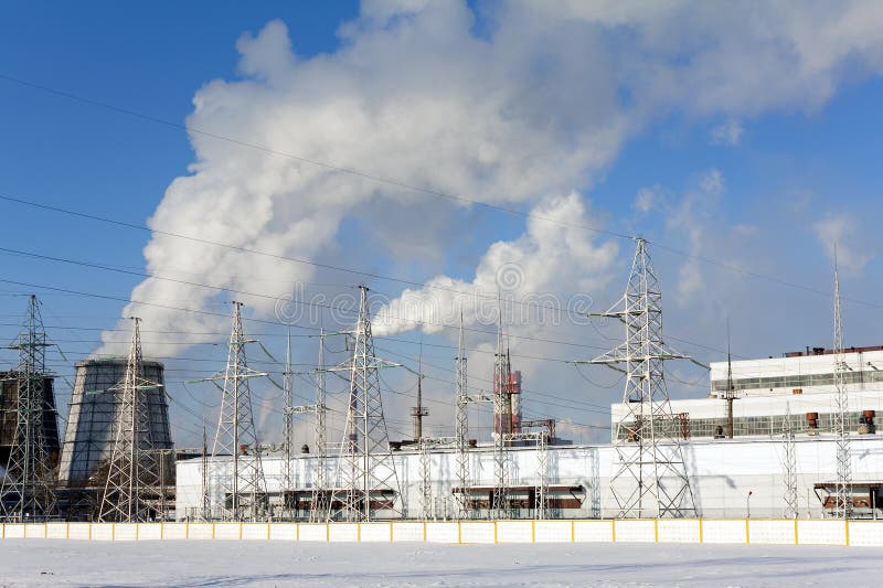 Working plant stock image. Image of heat, pipe, factory - 46141307