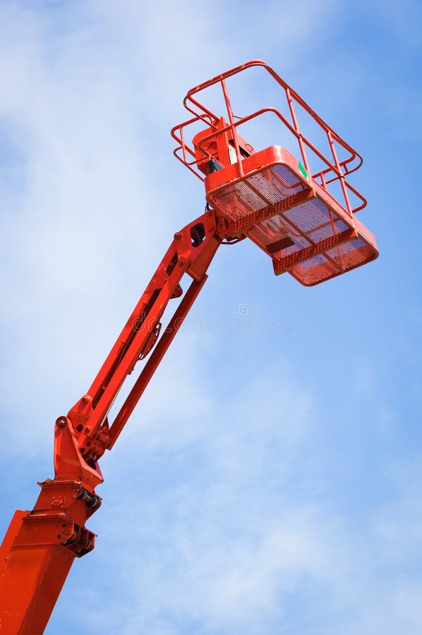 Working platform stock image. Image of blue, elevator - 27959375