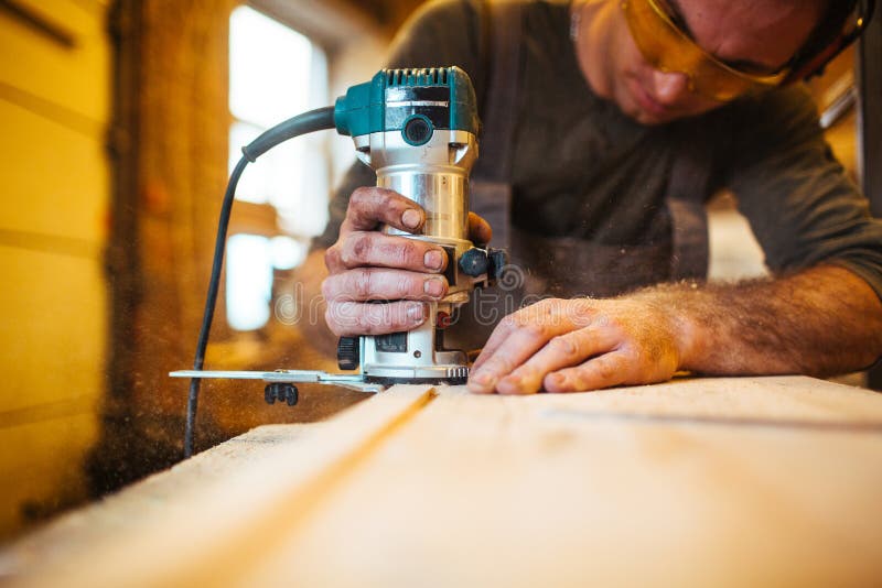 Working with power tool stock photo. Image of board, profession - 80263848