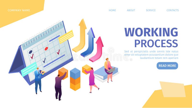 Working Proccess in Business, Teamwork and Growing Work Statistics in ...