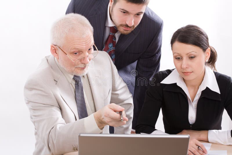 Working process stock image. Image of 30th, head, pointing - 8781217