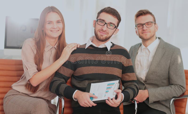Working Process, Business Team Working in Modern Office Stock Image ...