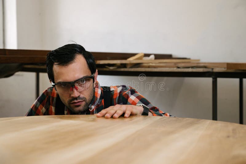 Working Process in the Carpentry Workshop Stock Photo - Image of plane ...