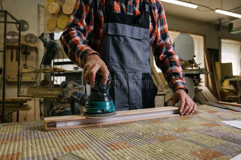 Working Process in the Carpentry Workshop Stock Image - Image of carver ...