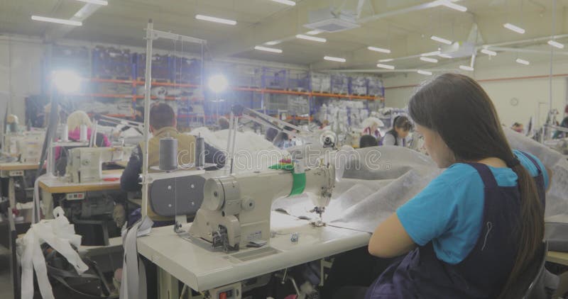 Large Sewing Production. There are Many Seamstresses in the Workshop ...
