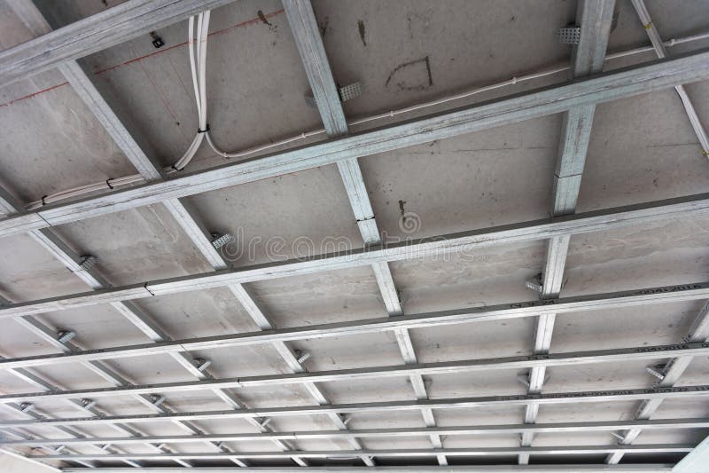 Working Process of Installing Metal Frames for Plasterboard -drywall ...