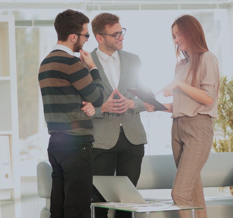 Working Process,managers Team Work New Project. Photo Young Busi Stock ...