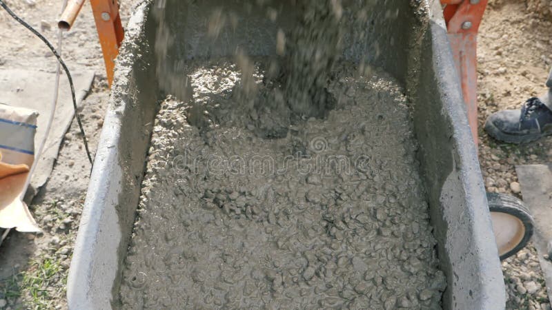 Working Process of Mixing Concrete for the Foundation of a Private ...