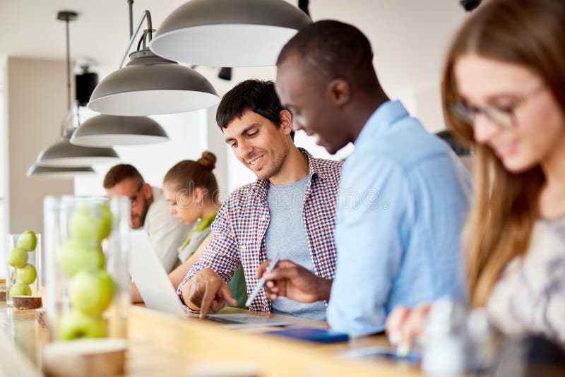 Working Process in Modern Office Stock Photo - Image of international ...