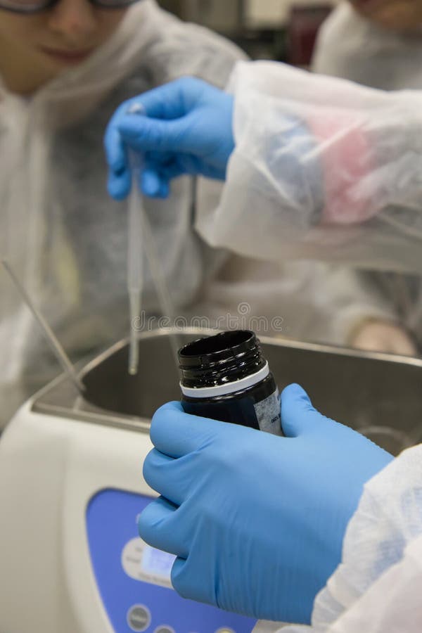 Working Process in Nanotechnology Laboratory of Cosmetic Production ...