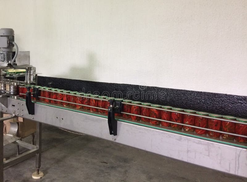 Working Process of the Production of Preserved Red Hot Chili Peppers on ...