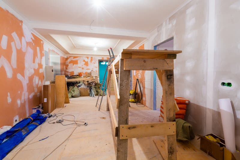 Working Process of Renovate Room from Wooden Platform, Electrical ...