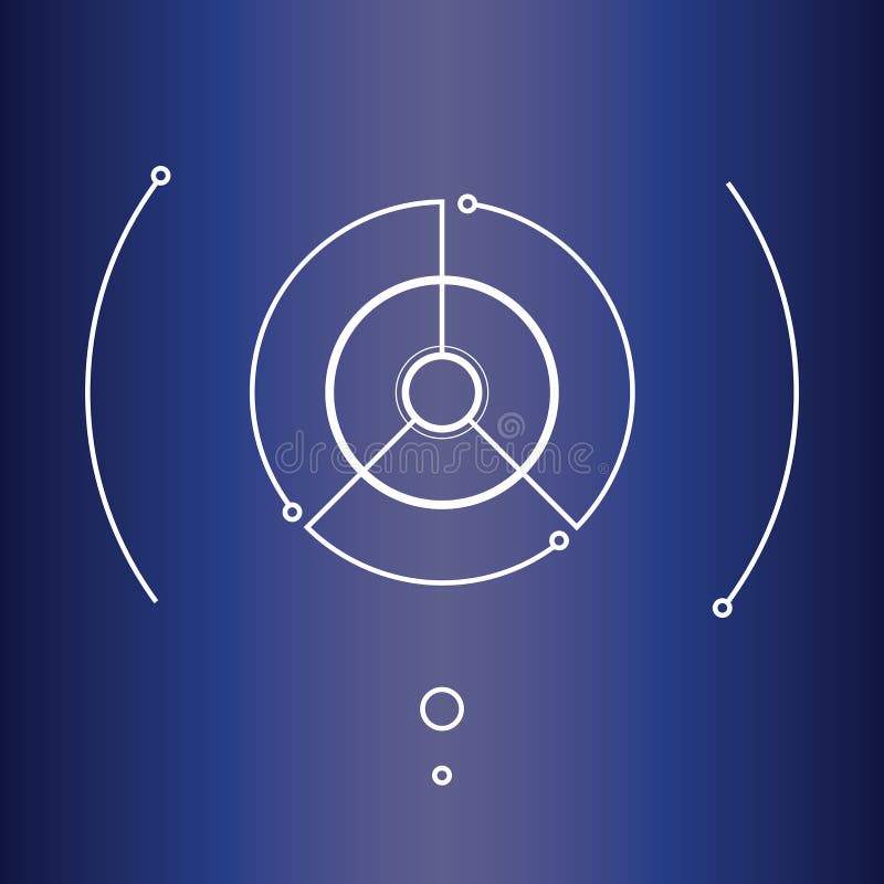Working Process Symbol. Circular Shapes and Lines. Futuristic UI ...