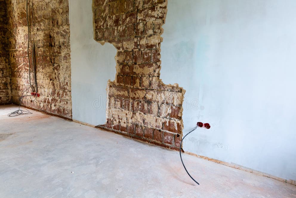 Working Process To Groove or Wall Chasing for Electrical, Internet ...