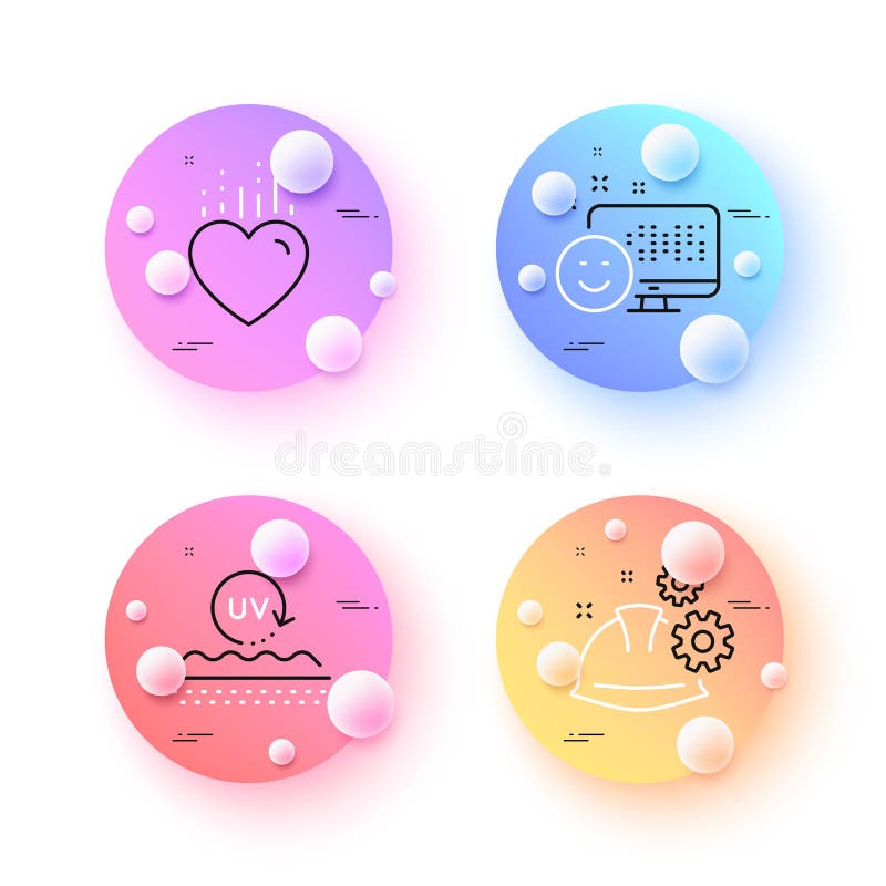 Working Process, Uv Protection and Smile Minimal Line Icons. for Web ... Working Process, Uv Protection and Smile Minimal Line Icons. for Web ...
