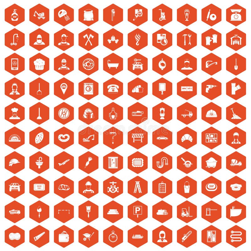 Working Orange Icons Stock Illustrations – 731 Working Orange Icons ...