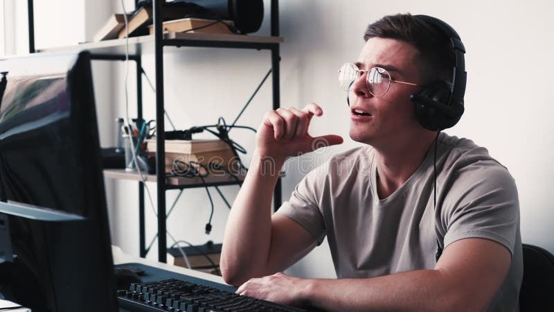 Working Programmer Creating Software New Idea Loop Stock Video Video Of Online Software