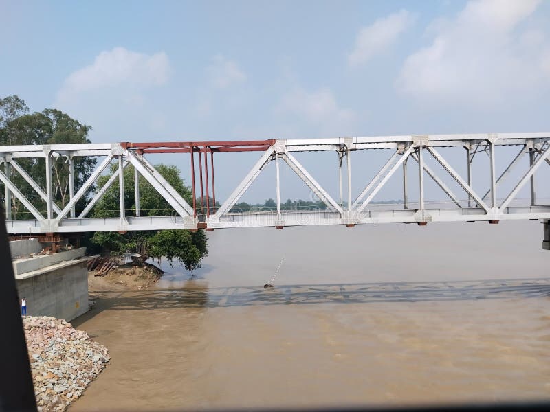 Working Progress at High-speed Railway Construction Site in India Stock ...