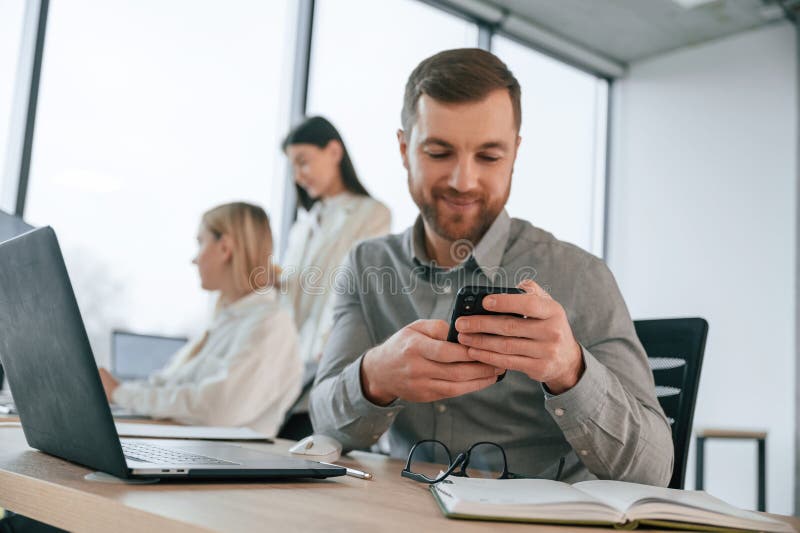 Working on a Project Together. Successful Team are in the Office Stock ...