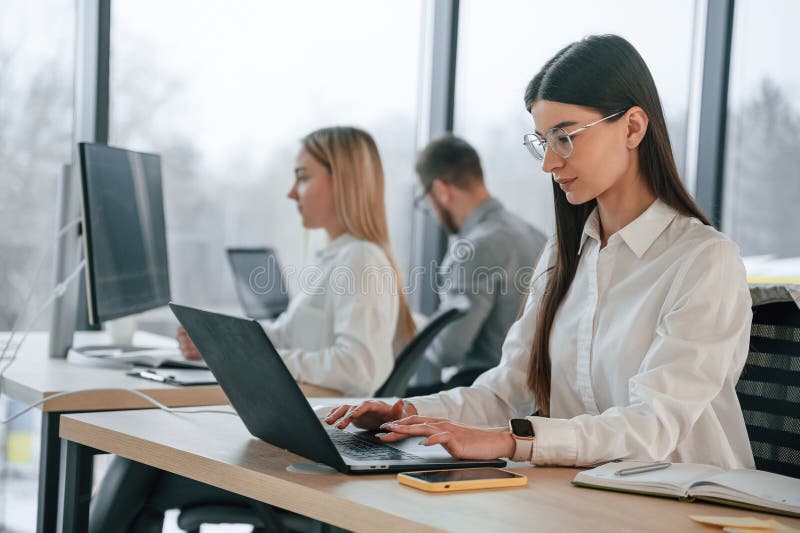 Working on a Project Together. Successful Team are in the Office Stock ...