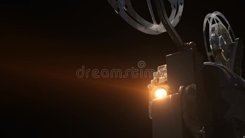 Working Projector with Black Background Studio Stock Video - Video of ...