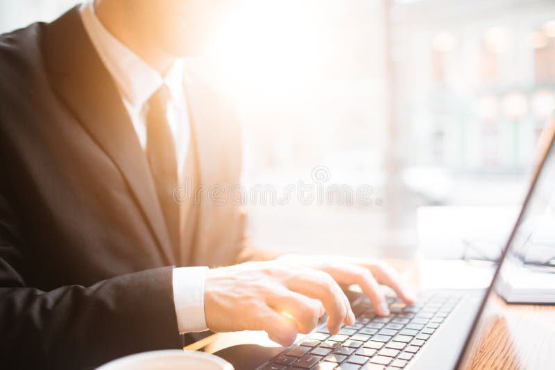Working on Promising Project Stock Photo - Image of project, typing ...