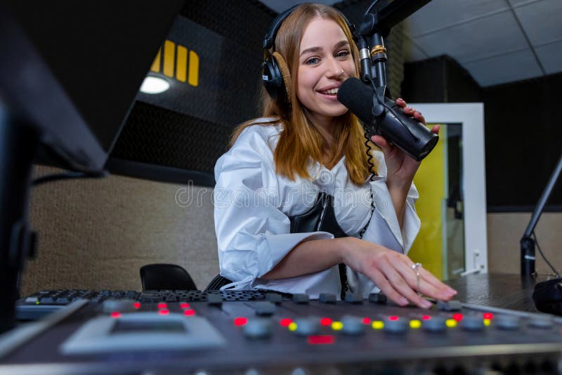Working with Radio Equipment Stock Photo - Image of female, excited ...