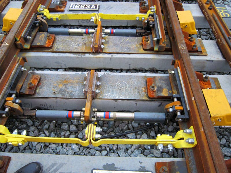Working on Railway Track Engineering in the UK Stock Photo - Image of ...