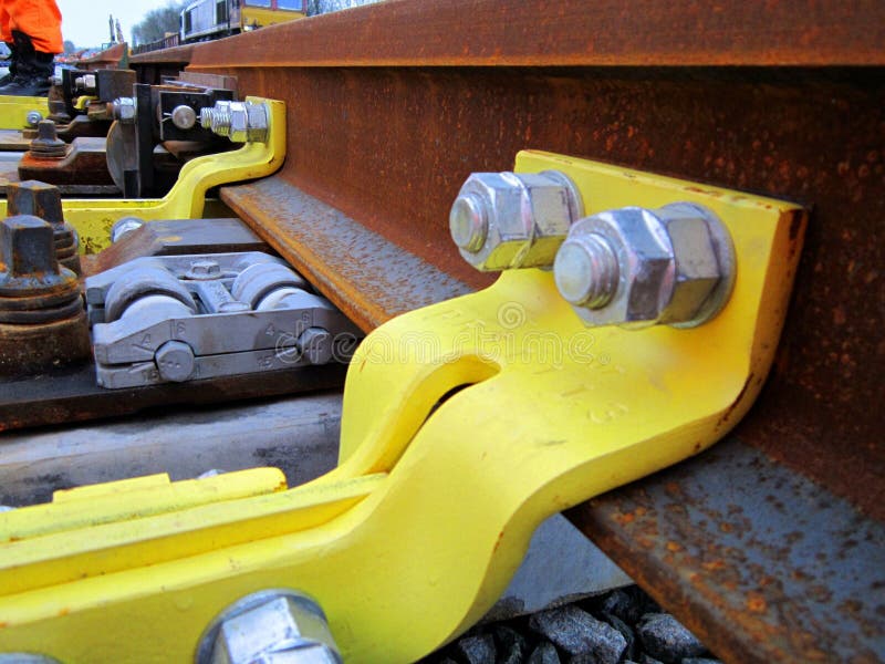 Working on Railway Track Engineering in the UK Stock Photo - Image of ...