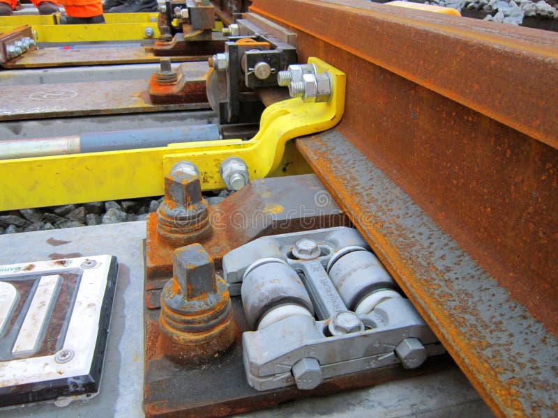 Working on Railway Track Engineering in the UK Stock Image - Image of ...