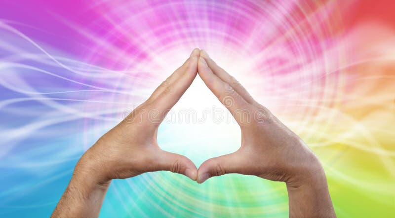 Working with Rainbow Vortex Healing Energy Stock Image - Image of ...