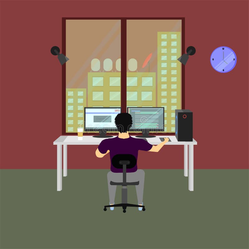 Working Room Studio Vector Illustration Eps10 Stock Vector ...