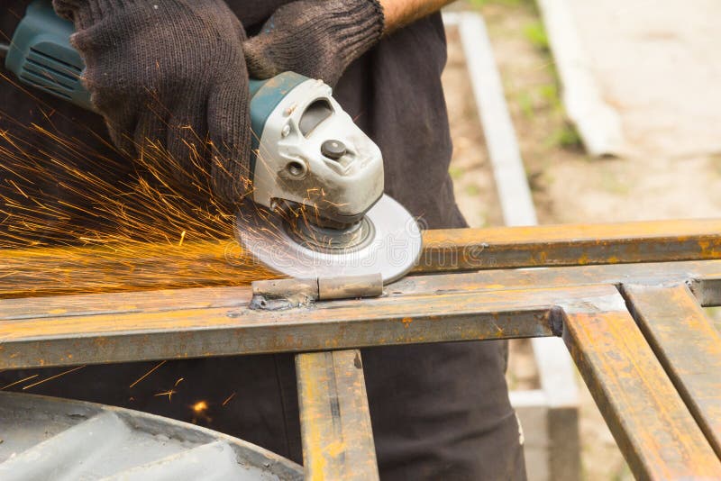 Working with sander stock photo. Image of cable, machine - 55355822