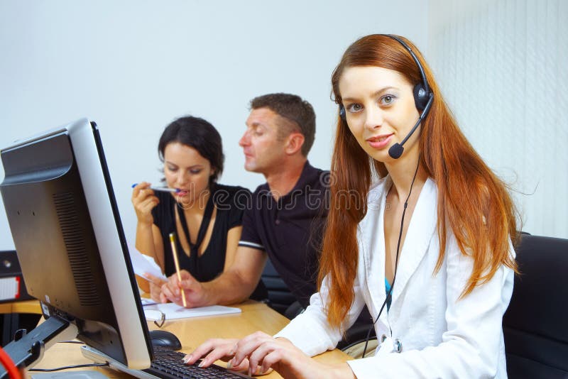 Working scene stock photo. Image of phone, cute, assistant - 3687010