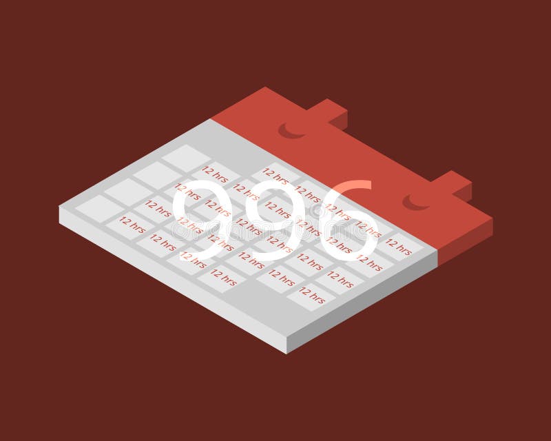 996 Working Schedule for Chinese Vector Stock Vector - Illustration of ...