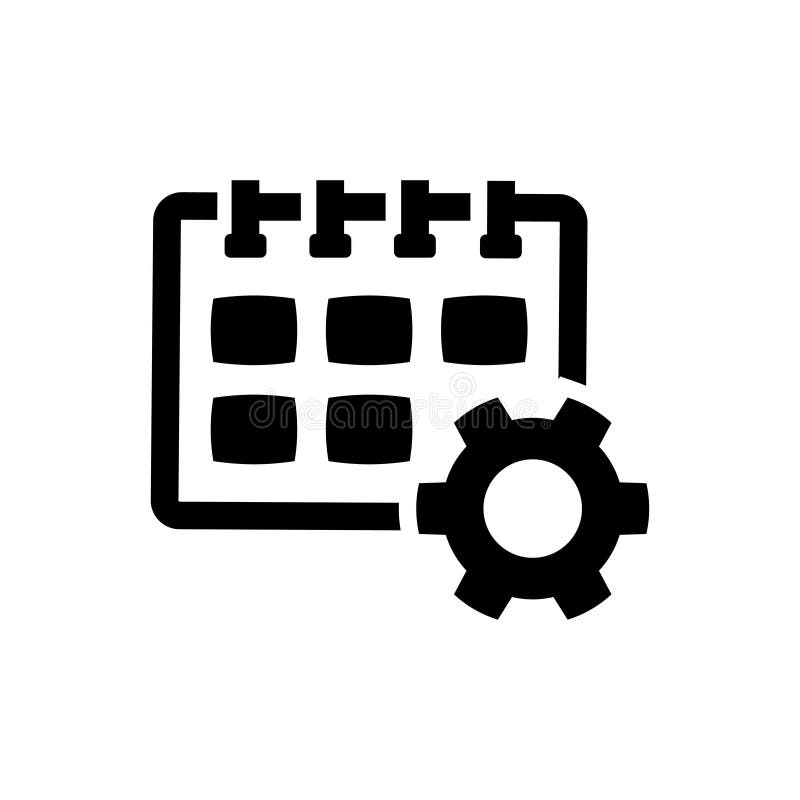 Working Schedule Icon stock vector. Illustration of schedule - 192456501