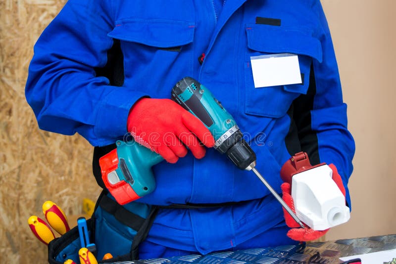 Working with a screwdriver stock photo. Image of industrial - 97243186