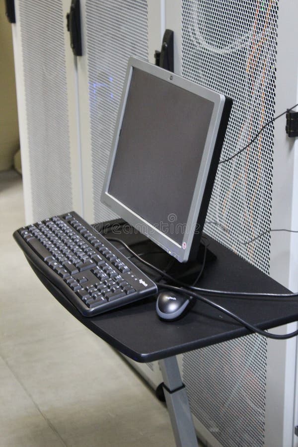 Working Server Console in the Data Center of St. Petersburg Stock Image ... Working Server Console in the Data Center of St. Petersburg Stock Image ...