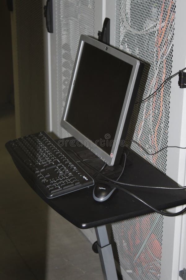 Working Server Console in the Data Center of St. Petersburg Stock Photo ...